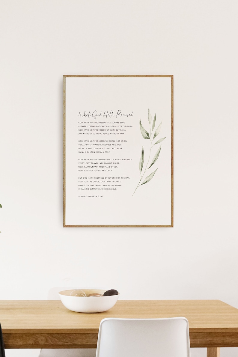 Annie Johnson Flint Christian Poetry Wall Art Poster, Modern ...