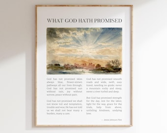 Printable Poem - ANNIE JOHNSON FLINT - What God Hath Promised - Cream ...