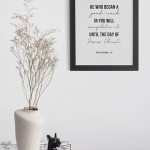 Philippians 1:6 He Who Began a Good Work, Christian Encouragement Gift ...
