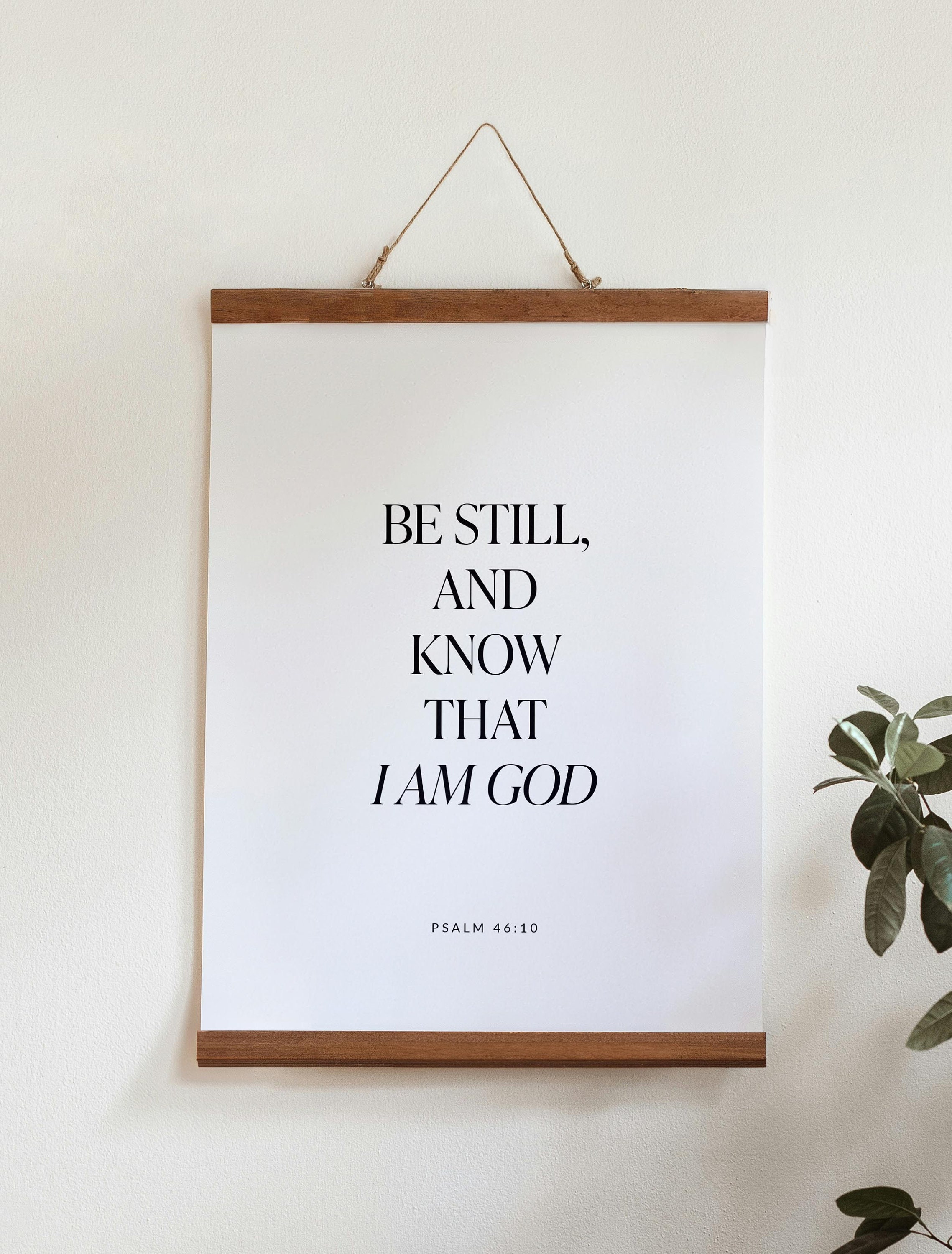Psalm 46:10 Be Still and Know That I Am God Bible Verse Wall Art ...