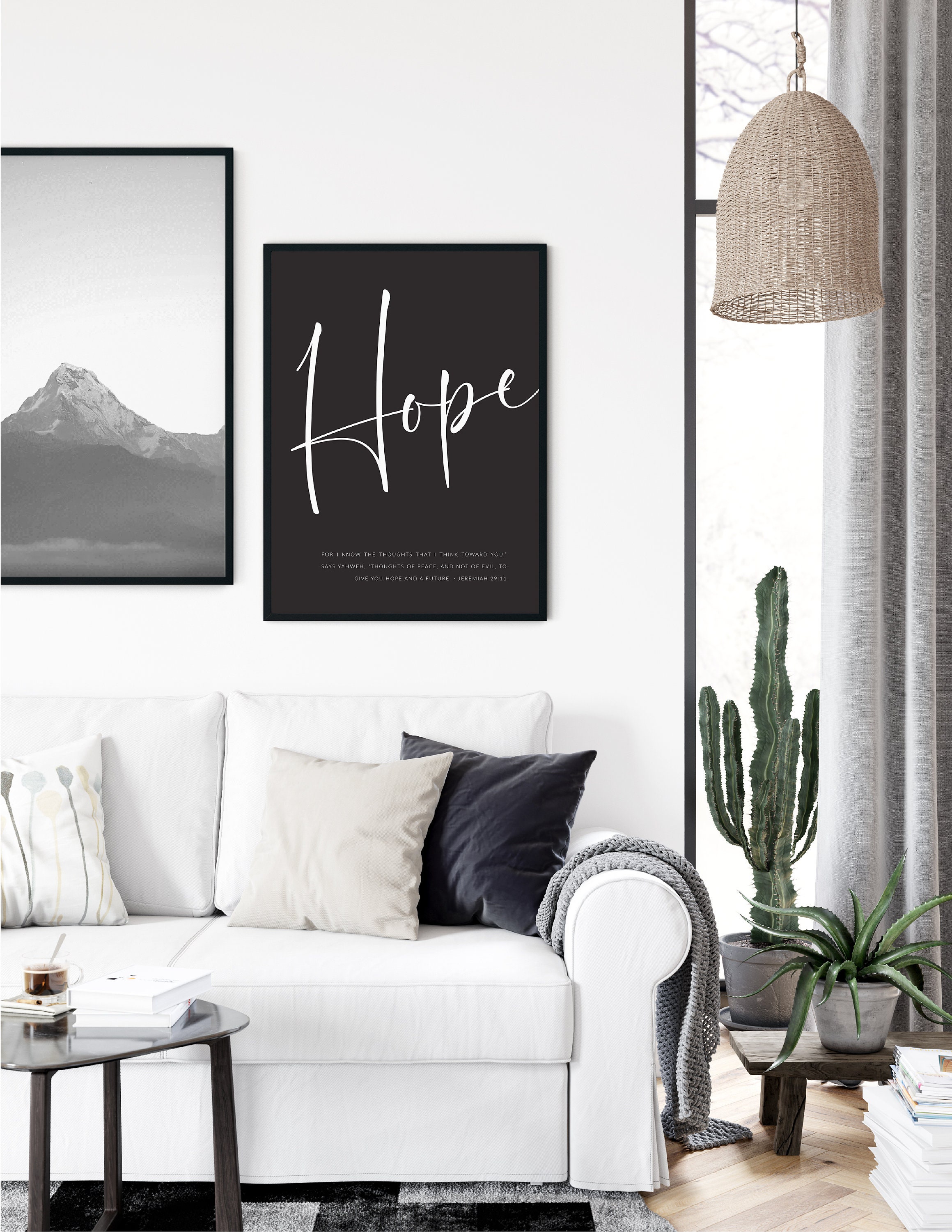 Jeremiah 29:11 Christian artwork bible verse poster wall art | Etsy