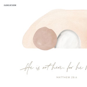 Matthew 28:6 Modern Christian Wall Art, Bible Artwork Poster, Bible ...