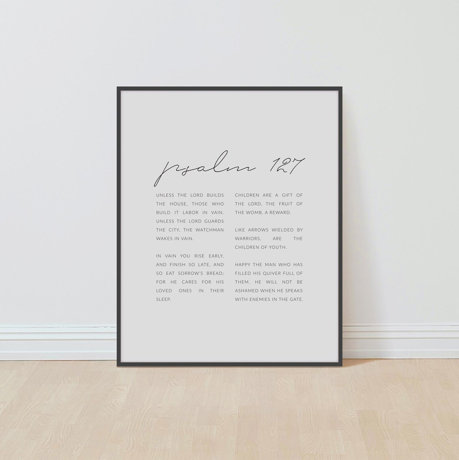 Psalm 127 Bible Verse Wall Art Christian Scripture Printable - Etsy