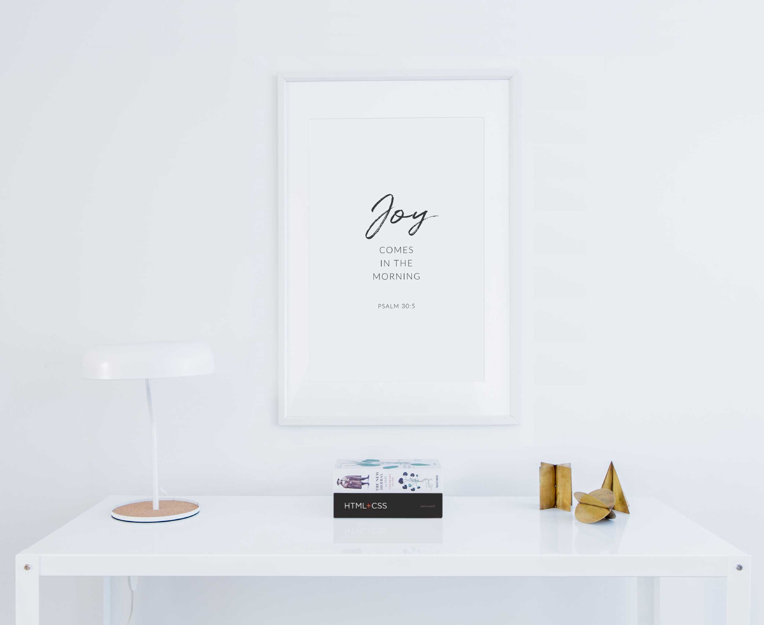 Joy Comes in the Morning Christian Wall Art Poster Scripture - Etsy
