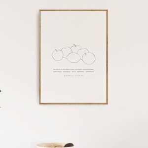 Fruit of the Spirit Christian Artwork, Bible Verse Poster Wall Art ...