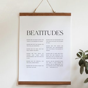 Beatitudes Matthew 5:3-12 Modern Bible Verse Wall Art, Christian Wall ...
