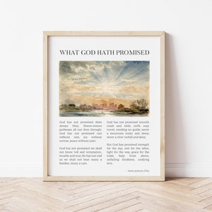 What God Hath Promised Christian Poem Wall Art, Annie Johnson Flint ...