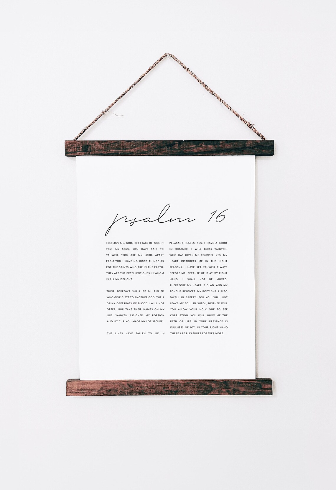Psalm 16 Bible Verse Wall Art, Modern Christian Poster Printable ...