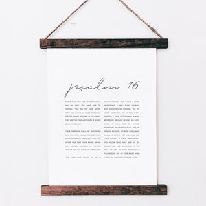 Psalm 16 Bible Verse Wall Art, Modern Christian Poster Printable ...