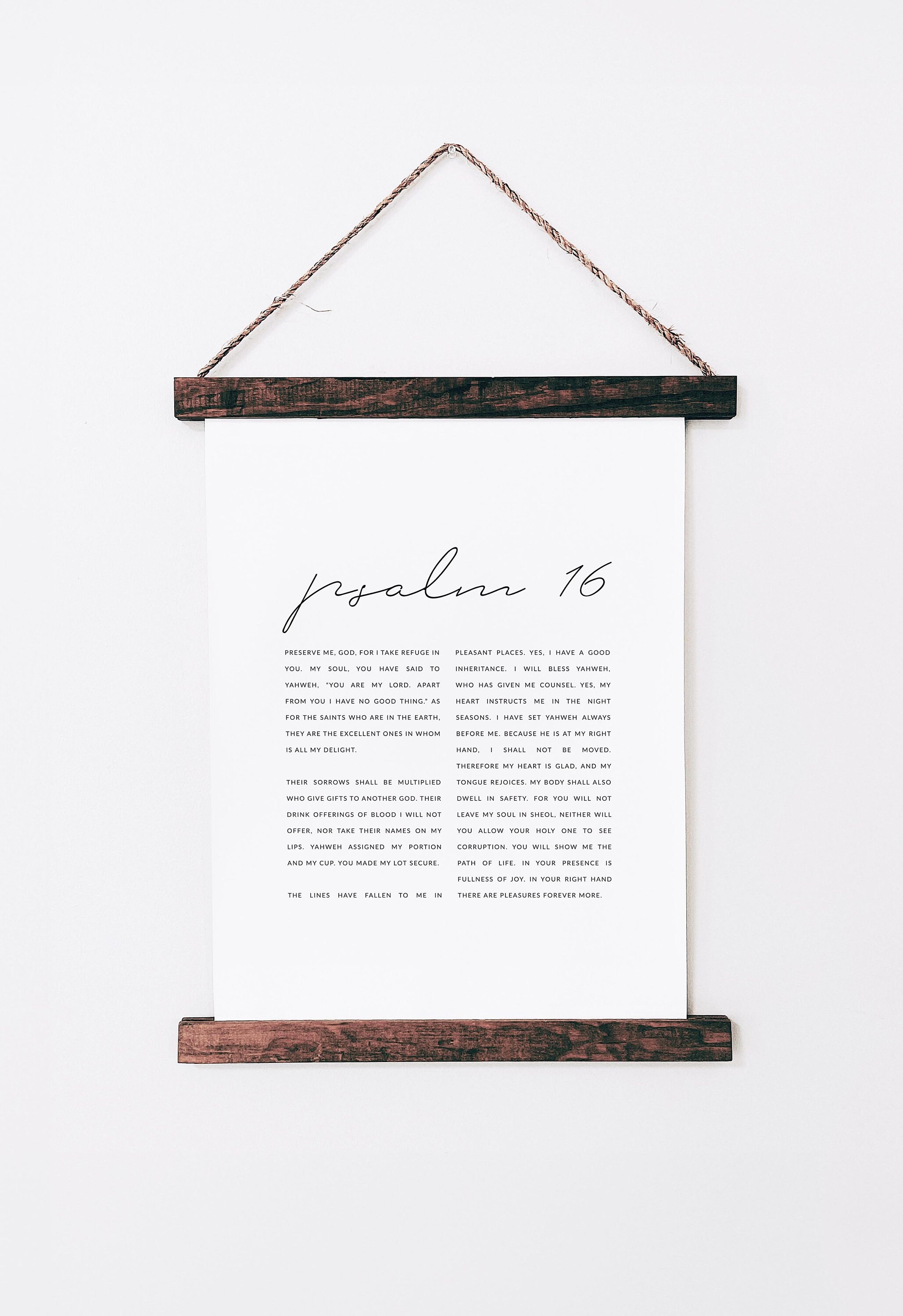 Psalm 16 Bible Verse Wall Art, Modern Christian Poster Printable ...