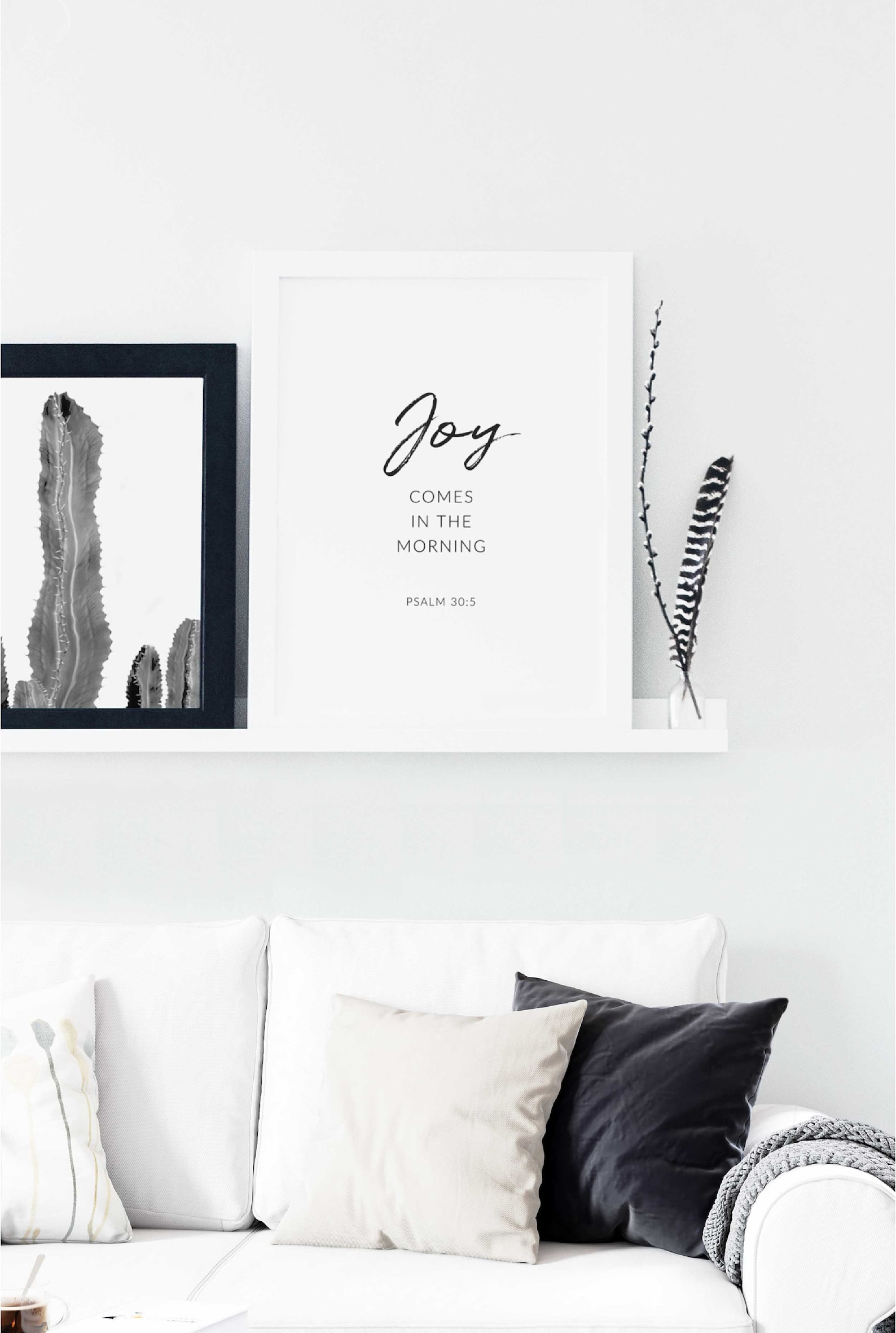 Joy Comes in the Morning Christian Wall Art Poster Scripture - Etsy