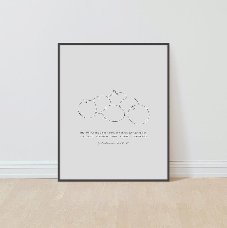 Fruit of the Spirit Christian Artwork Bible Verse Poster Wall - Etsy