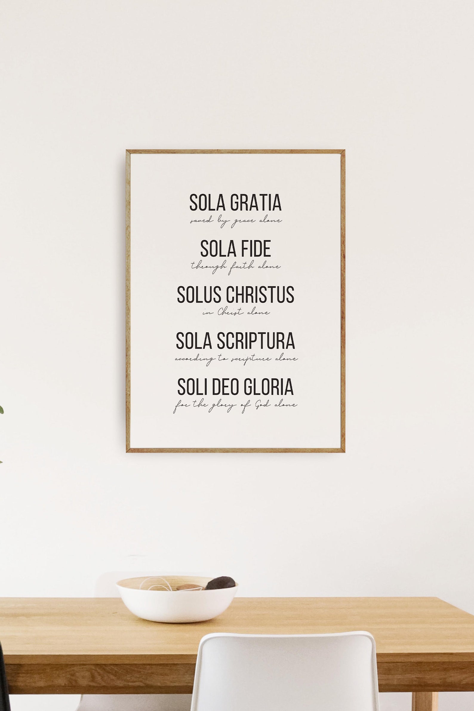 5 Solas Five Solas Print Printable Wall Art Soli Deo Gloria - Etsy