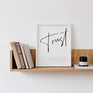 Proverbs 3:5-6 Trust in the Lord, Modern Christian Scripture Wall Art ...