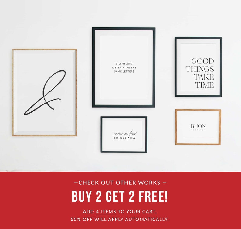 Quote Print Silent and Listen Have the Same Letters Office | Etsy