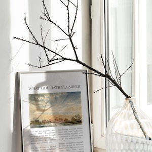 What God Hath Promised Christian Poem Wall Art, Annie Johnson Flint ...