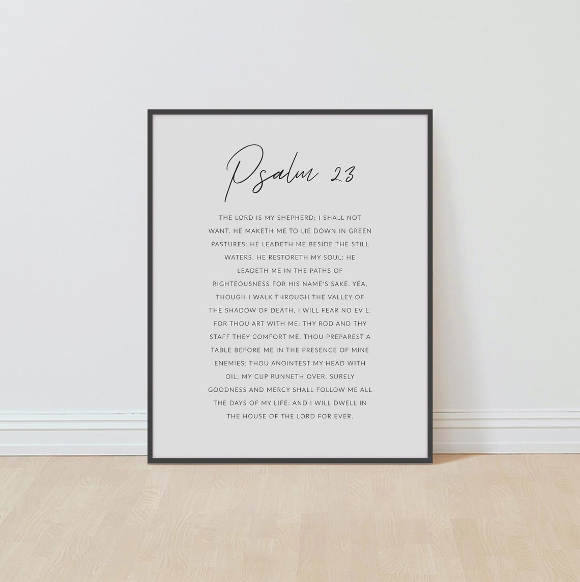 Psalm 23 Bible Verse Poster Printable Christian Wall Art - Etsy UK