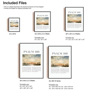 Psalm 100 Bible Verse Wall Art, Christian Poster, Vintage Christian ...