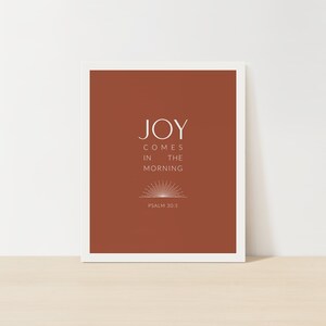 Psalm 30:5 Bible Verse Printable Wall Art, Modern Christian Scripture ...