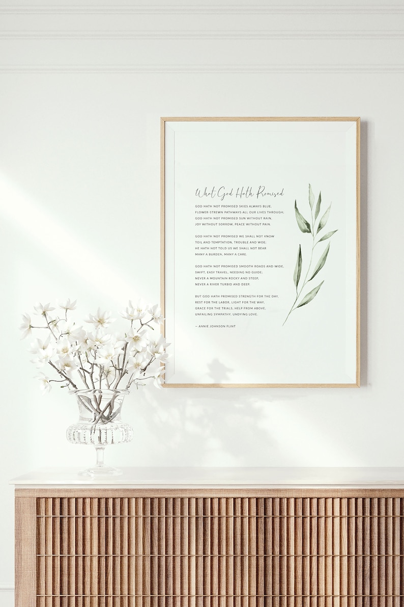 Annie Johnson Flint Christian Poetry Wall Art Poster, Modern ...