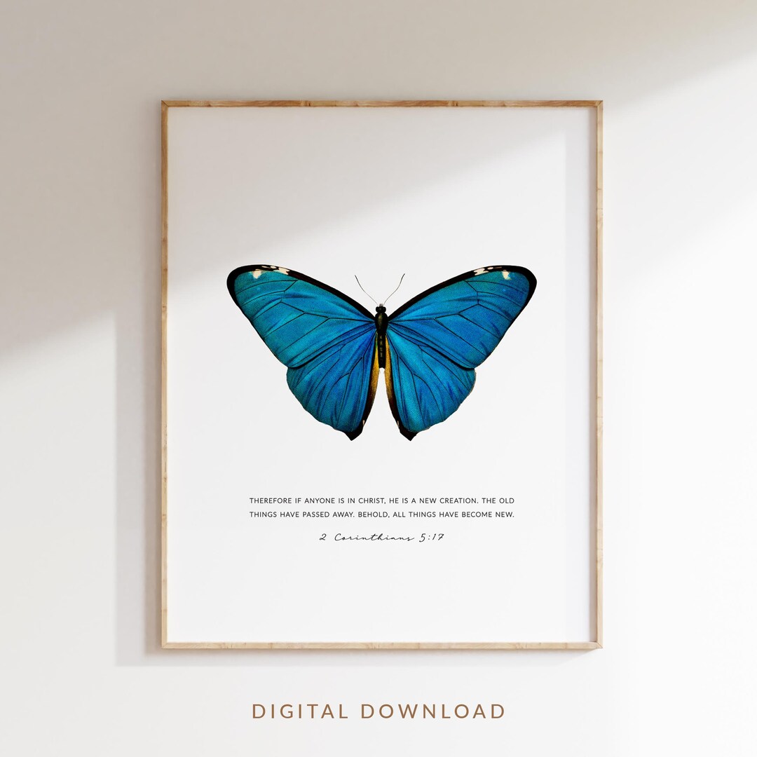 2 Corinthians 5:17 New Creation Christian Wall Art Bible, Bible Verse ...