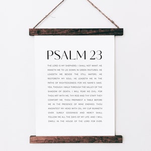 Psalm 23 Modern Bible Verse Wall Art, Christian Scripture Poster ...