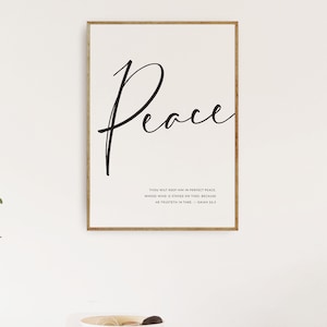 Isaiah 26:3 Peace Bible Verse Quote Wall Art, Christian Poster ...