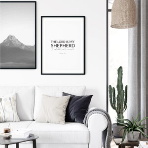 Psalm 23:1 the Lord is My Shepherd; I Shall Not Want | Bible Verse ...