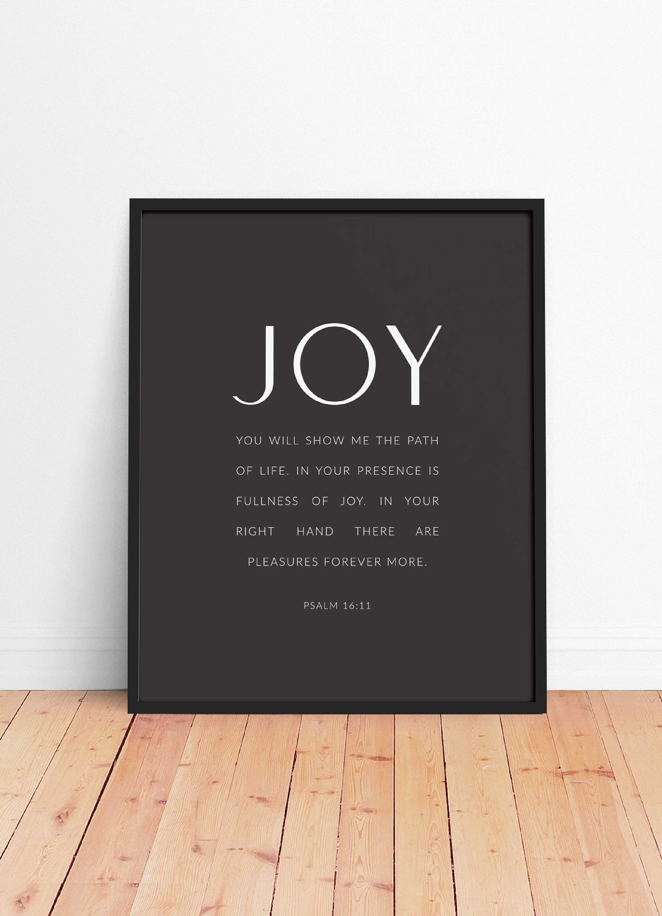 Psalm 16:11 Bible Verse Print Poster Christian Artwork Wall | Etsy