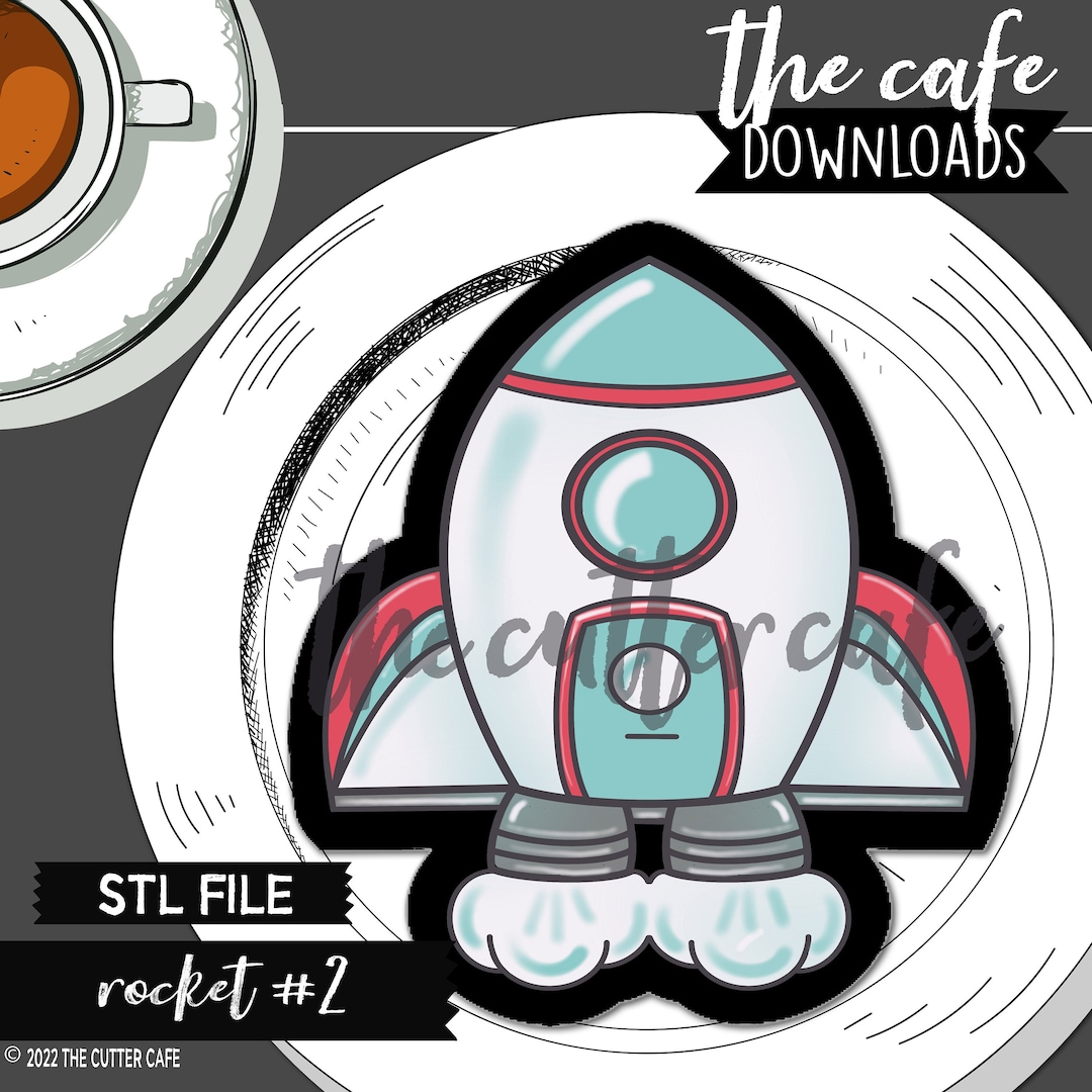 DIGITAL STL / Chubby Rocket / Space Cookie Cutter Stl/ Thecafe - Etsy