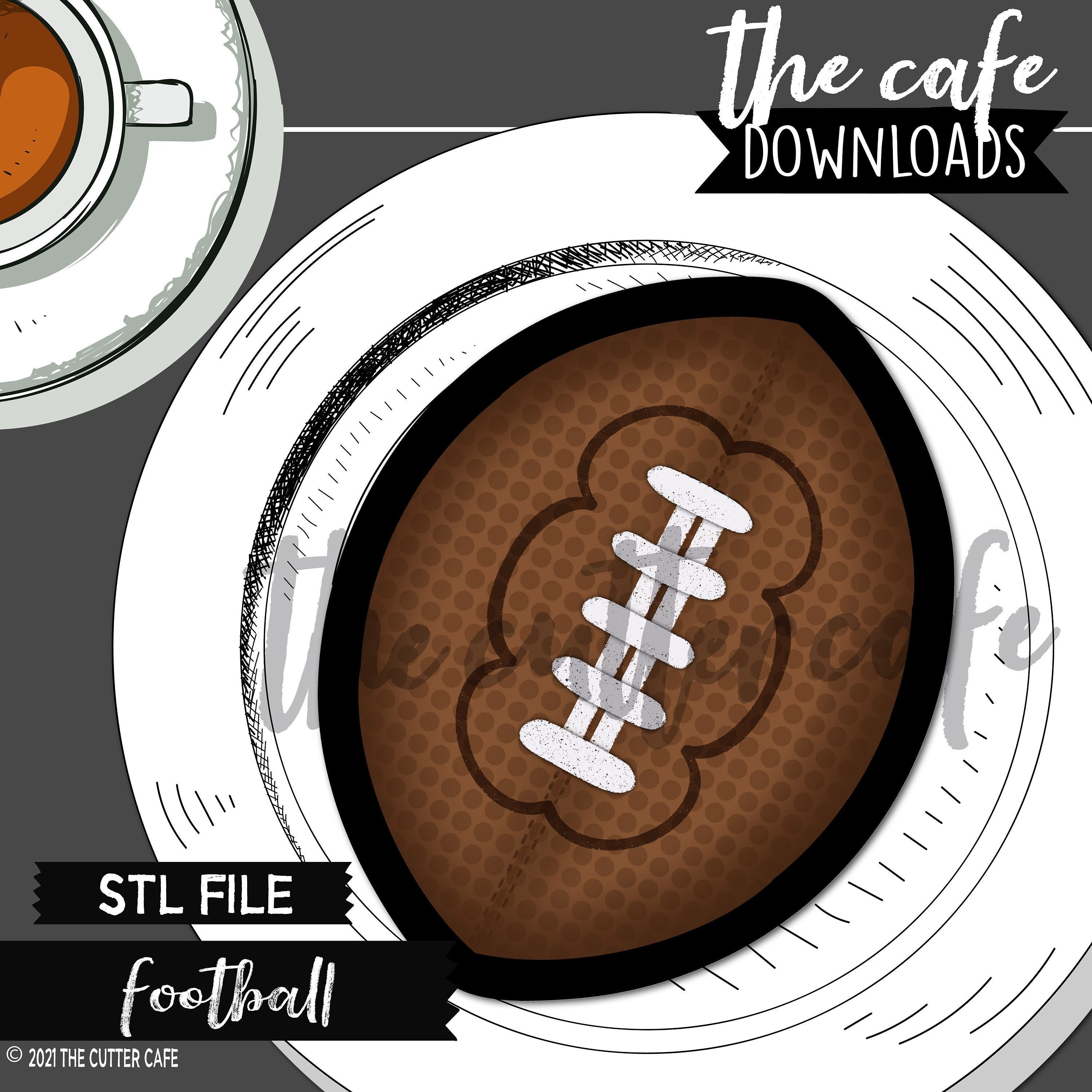 DIGITAL STL / Chubby Football Cutter Stl / Sports Cookie Cutter Stl ...