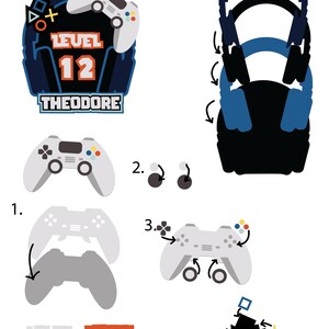 Gamer Controller Cake Topper SVG Layered File for Cutting Machines ...
