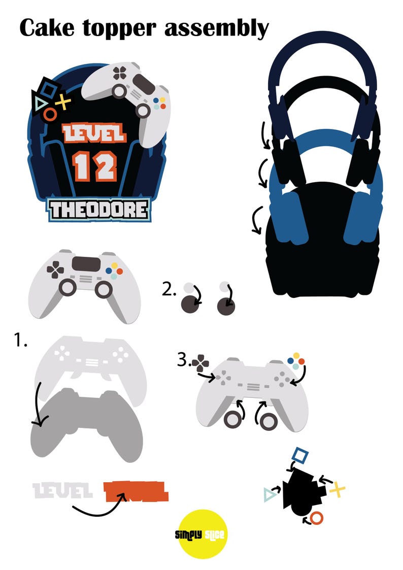 Gamer Controller Cake Topper SVG Layered File for Cutting Machines ...