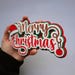 Merry Christmas Cake Topper SVG | 3D Layered Holiday Cut File | Festive ...