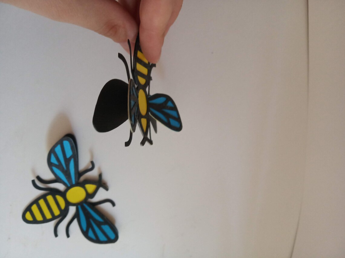 3d Layered Bumble Bee From Paper Paper Bumble Bee Cricut Svg - Etsy