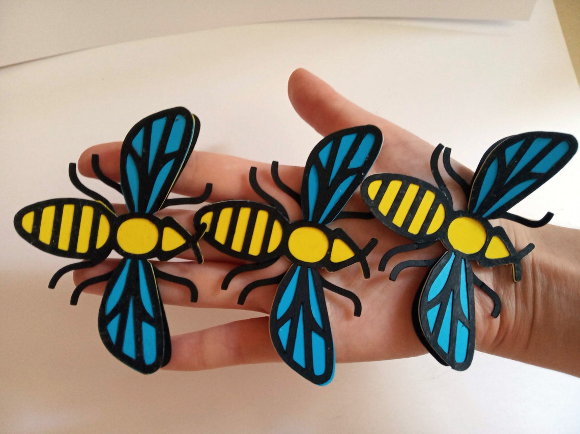 3d Layered Bumble Bee From Paper Paper Bumble Bee Cricut Svg - Etsy