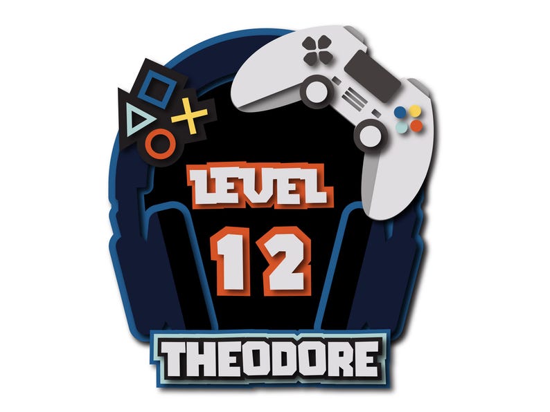 Gamer Controller Cake Topper SVG Layered File for Cutting Machines ...