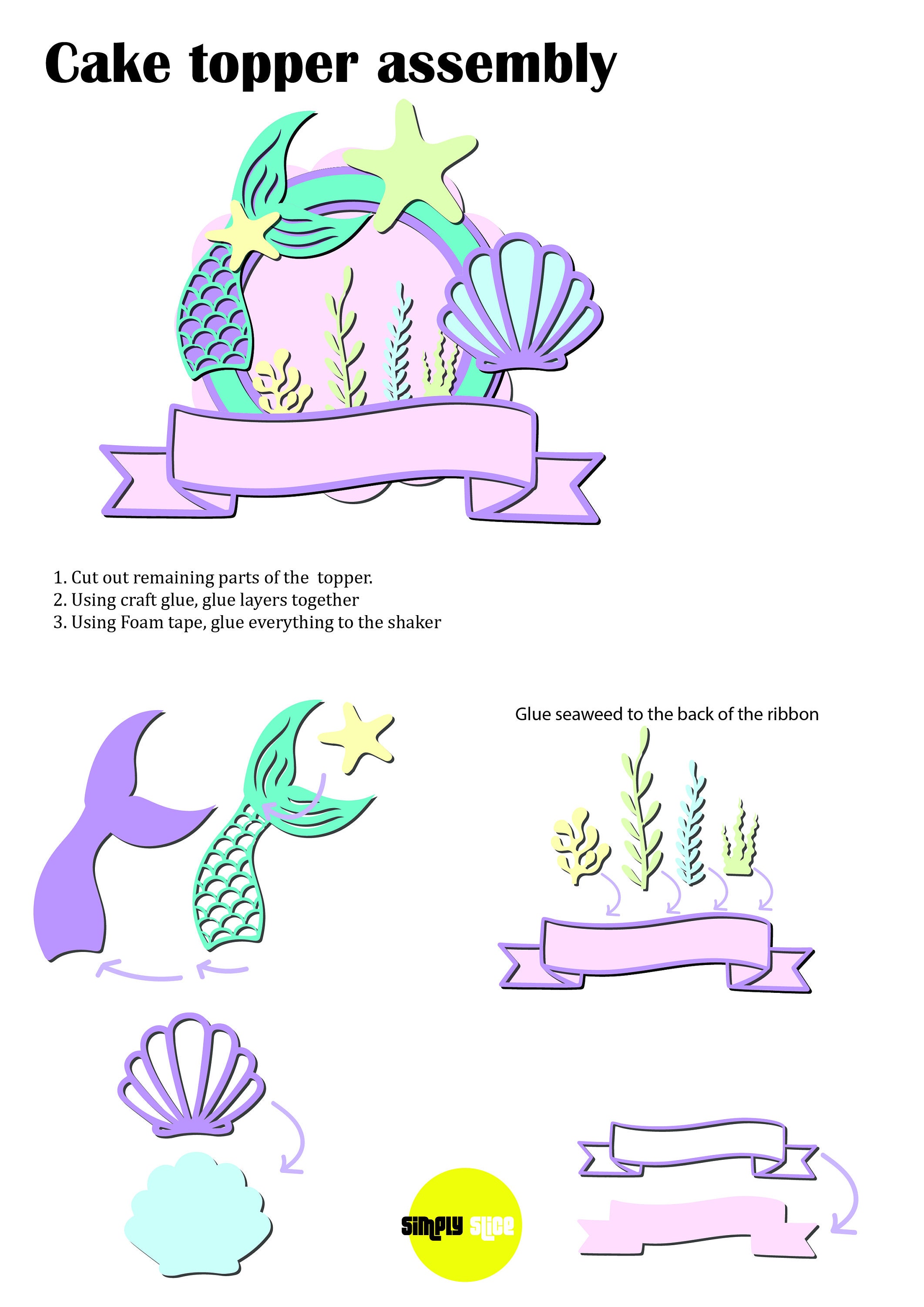 3d Layered Mermaid Tail Mermaid Tail Cake Topper Svg Mermaid - Etsy