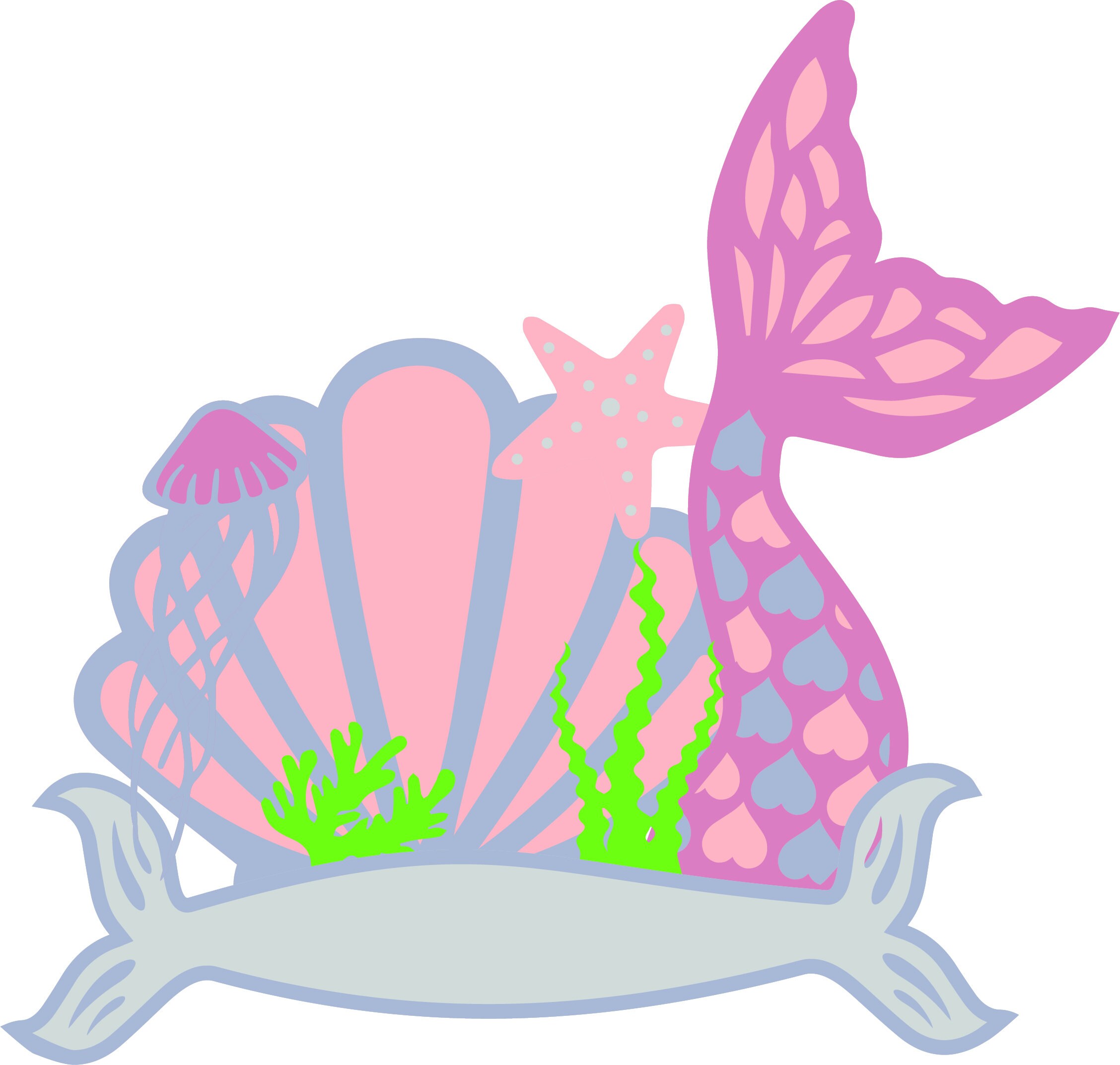 Mermaid Tail Cake Topper SVG File Layered Mermaid Cake Topper - Etsy ...