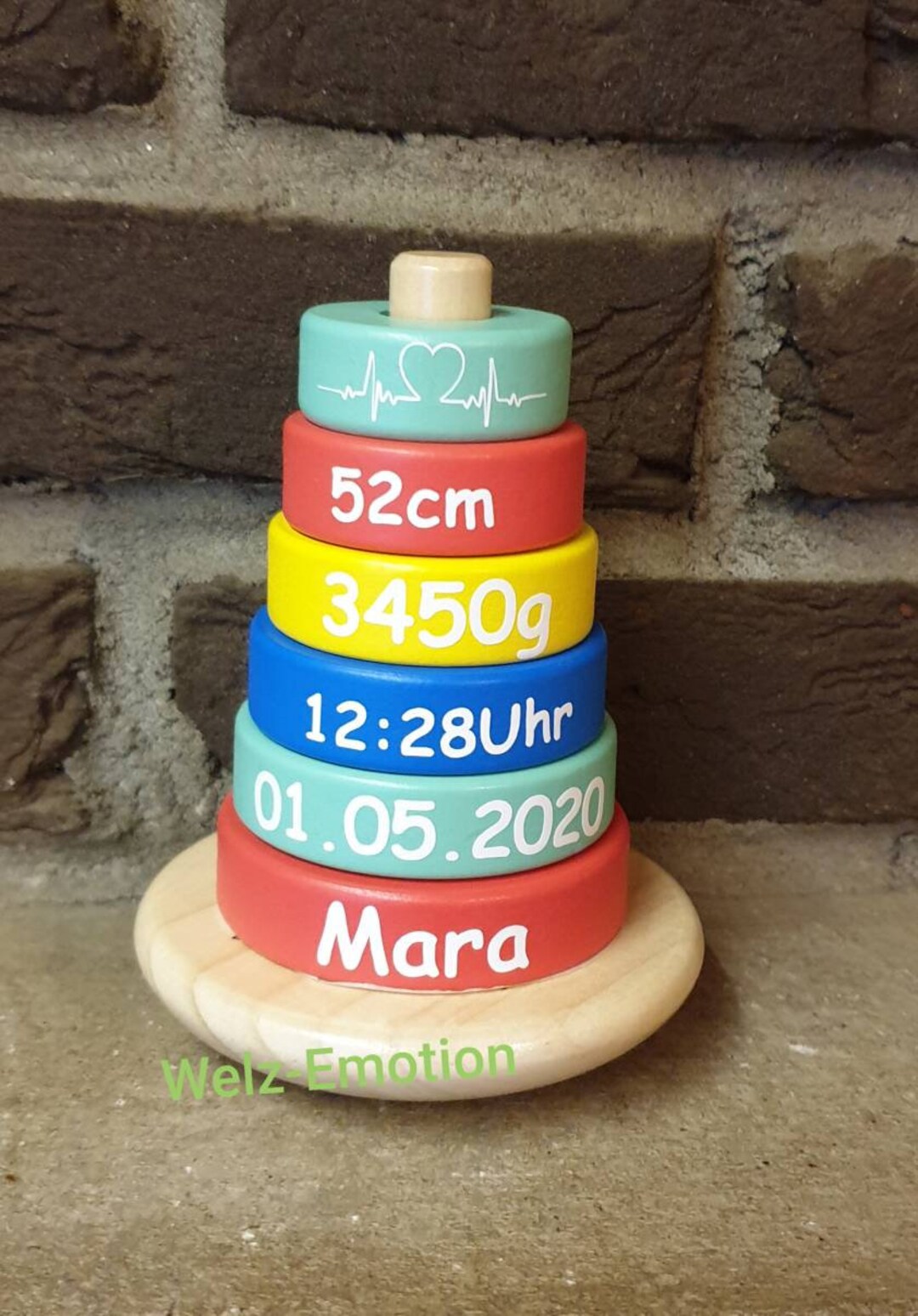 Decoration Stacking Tower / Wood / Pyramid / Personalized / Gift ...