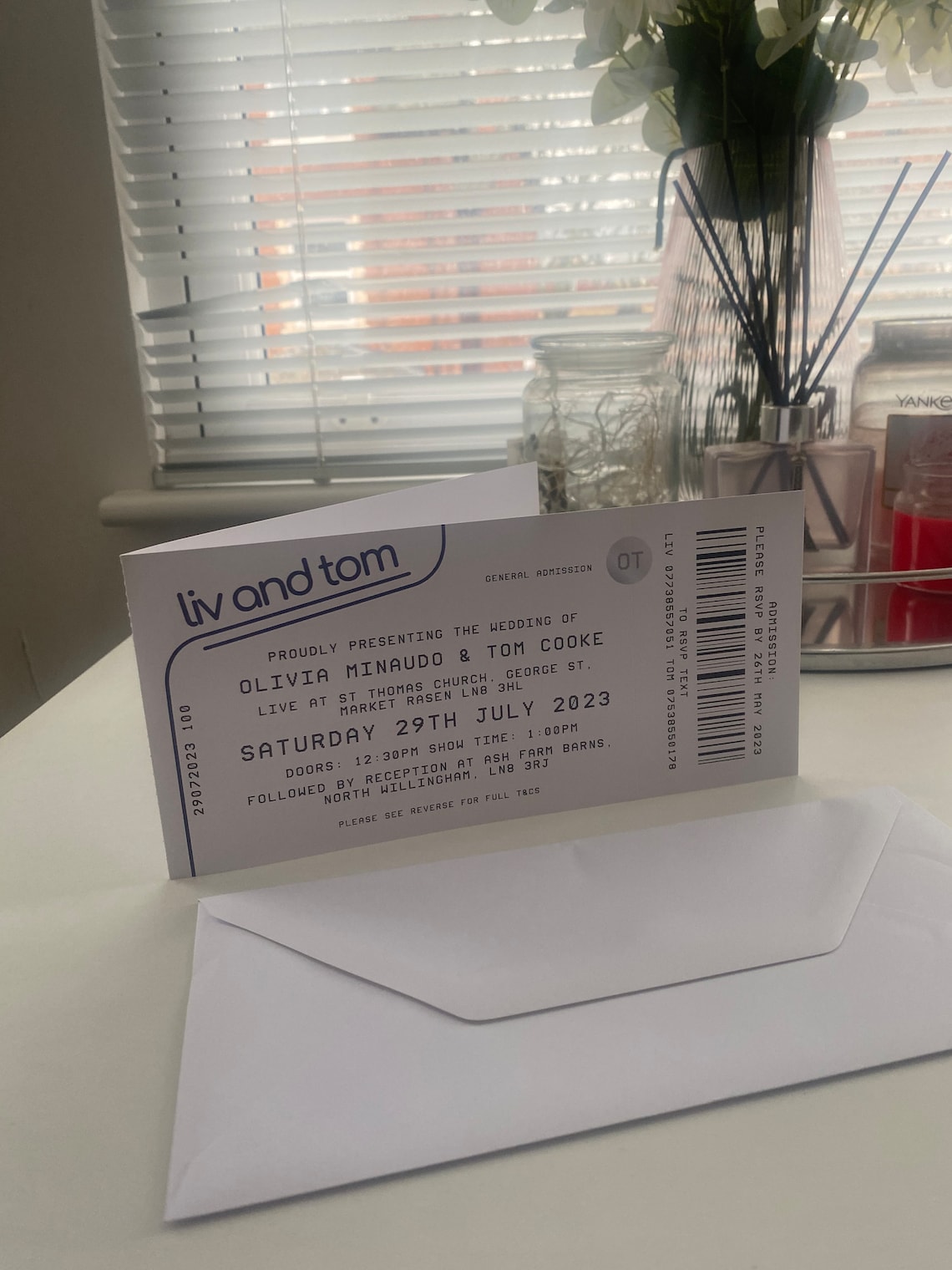 DL 99mm X 210mm Bespoke Custom Gig Concert Ticket Perforated Folded ...