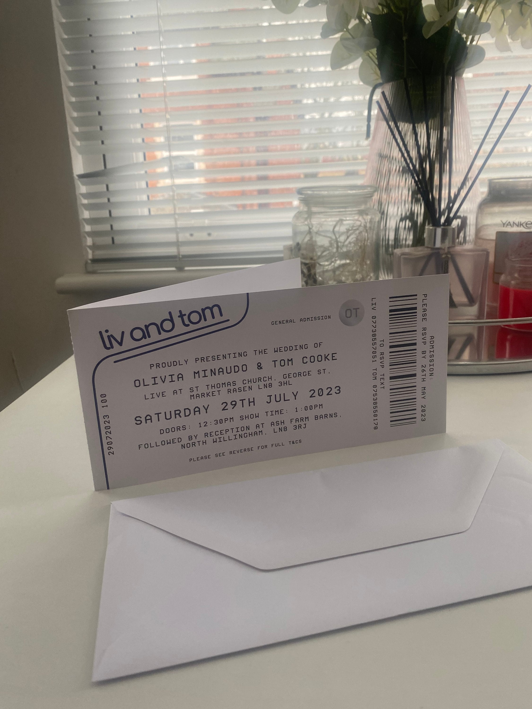 DL 99mm X 210mm Bespoke Custom Gig Concert Ticket Perforated Folded ...