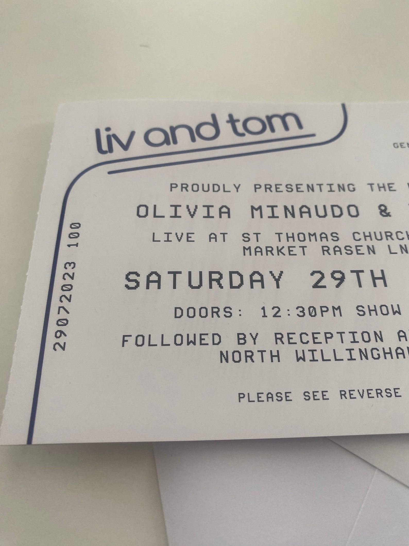 DL 99mm X 210mm Bespoke Custom Gig Concert Ticket Perforated Folded ...