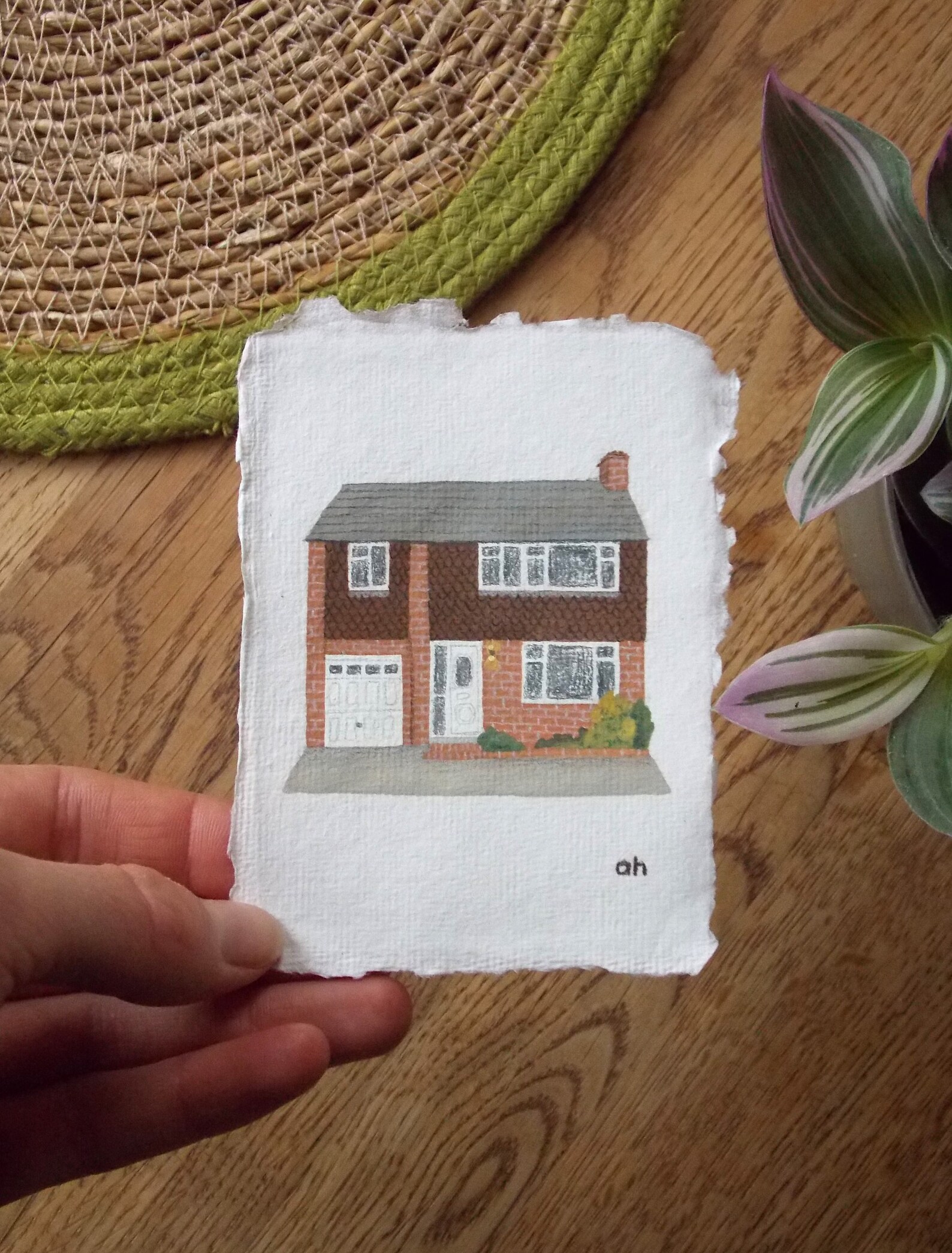Custom Painting - A7 Tiny House Portrait Commission 100% Recycled ...