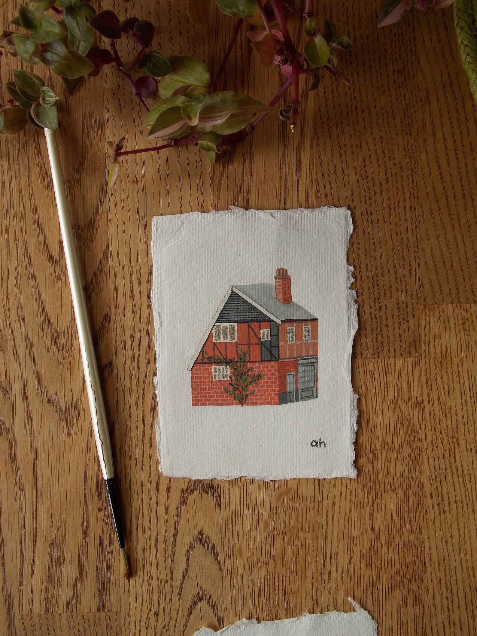 Custom Painting - A7 Tiny House Portrait Commission 100% Recycled ...