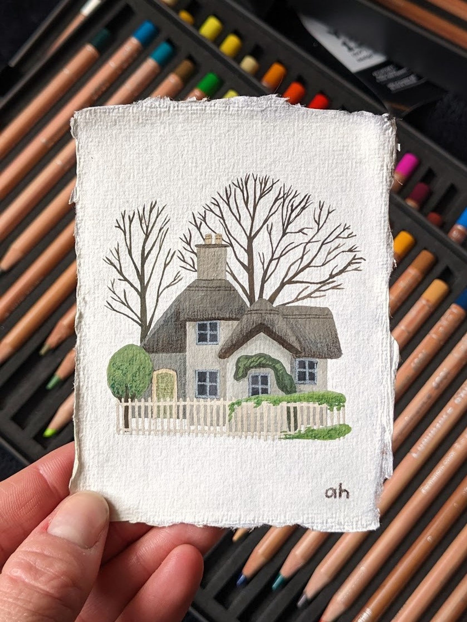 Custom Painting - A7 Tiny House Portrait Commission 100% Recycled ...