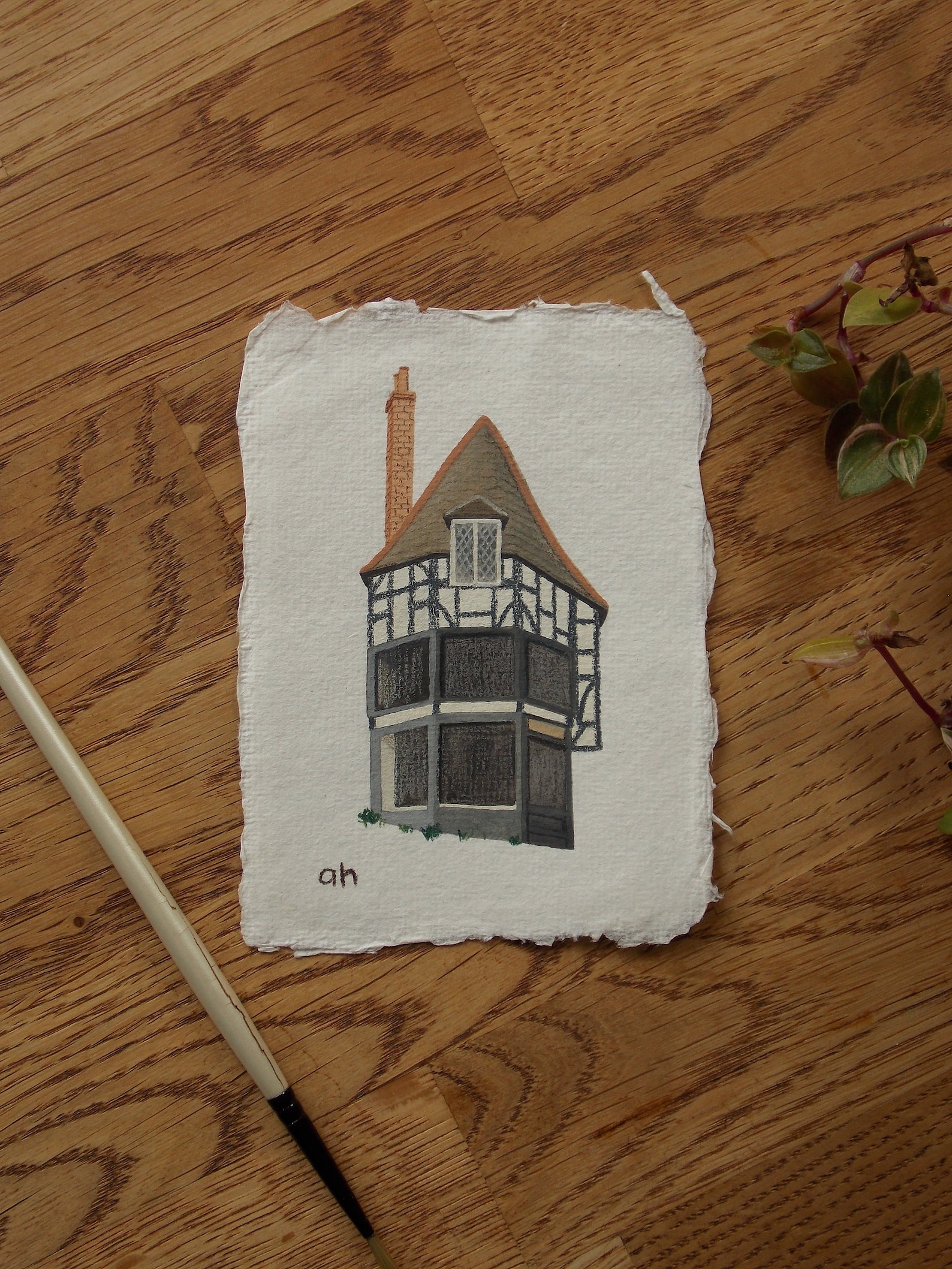 Custom Painting - A7 Tiny House Portrait Commission 100% Recycled ...