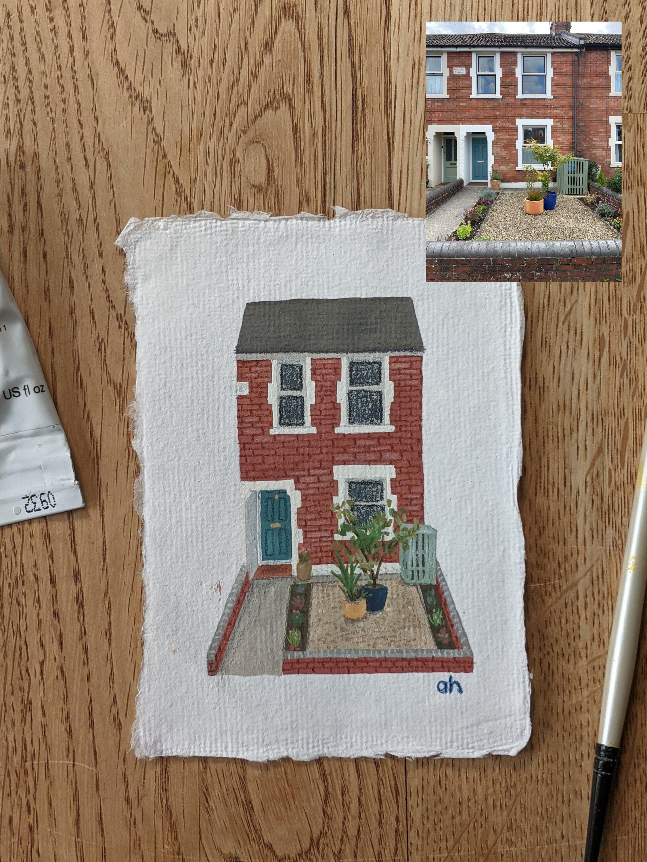 Custom Painting - A7 Tiny House Portrait Commission 100% Recycled ...