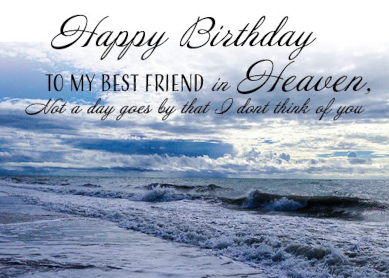 Heavenly Birthday Customizable Waterproof Card for Cemeteries, Gardens ...