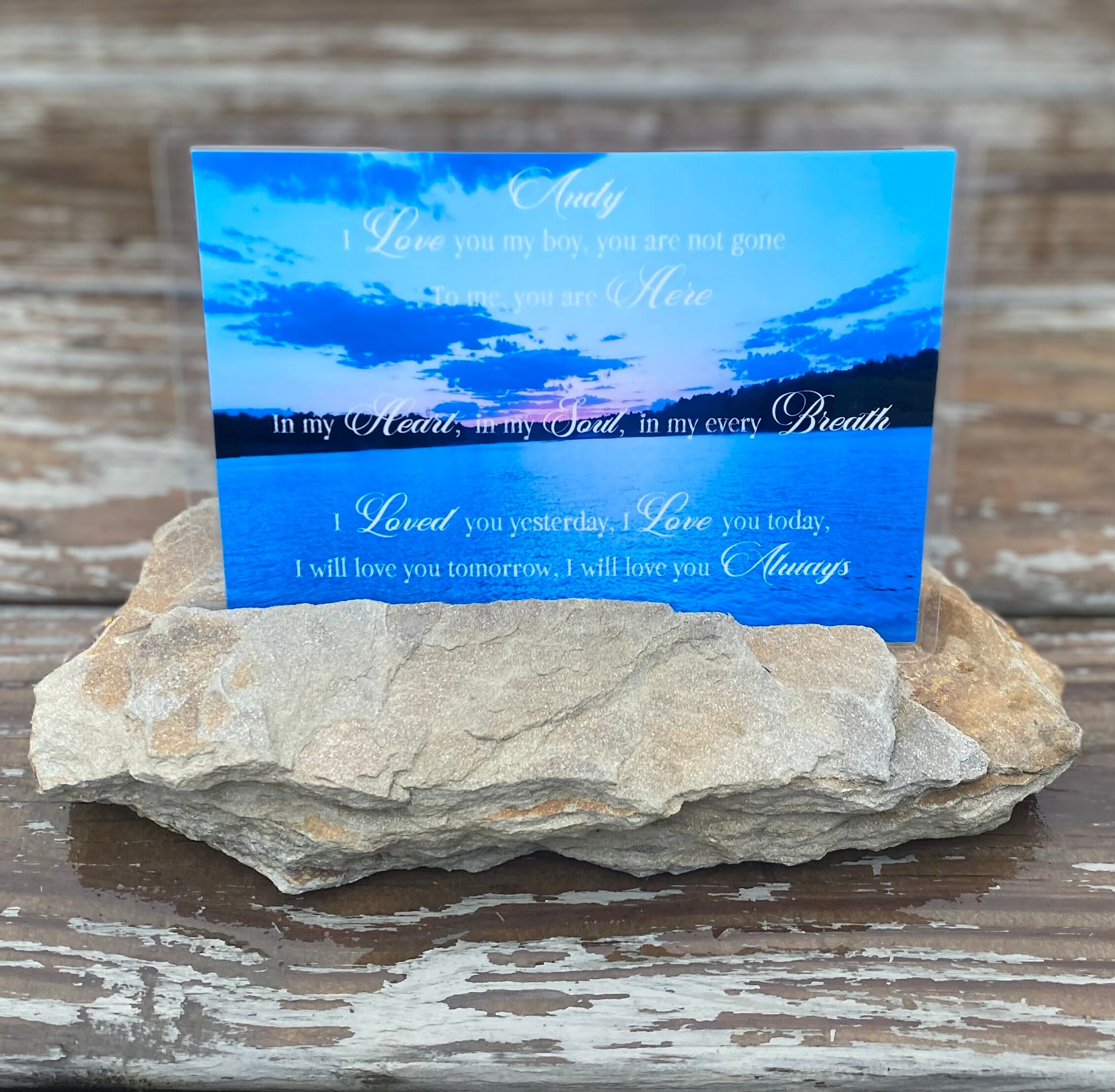 Missing You Unique Waterproof Card for Cemetery or Any - Etsy